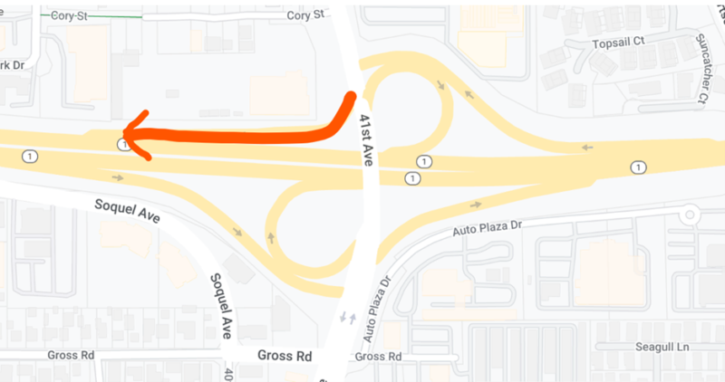 Highway 1 Onramp Closure 2/29 – CRUZ511